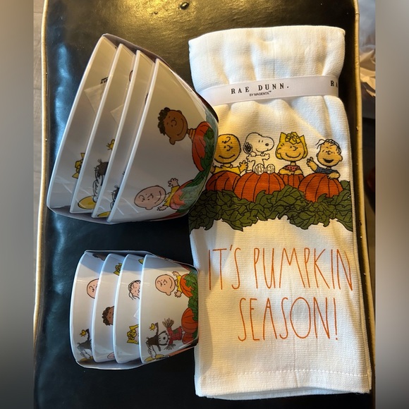 Peanuts | Kitchen | Peanuts Fall Dish And Towel Set Pieces | Poshmark